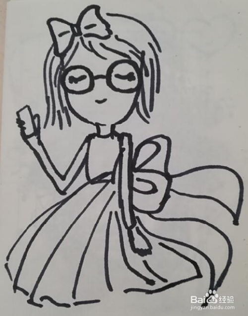 画大人简笔画女生 大人简笔画大全女 伤感说说吧