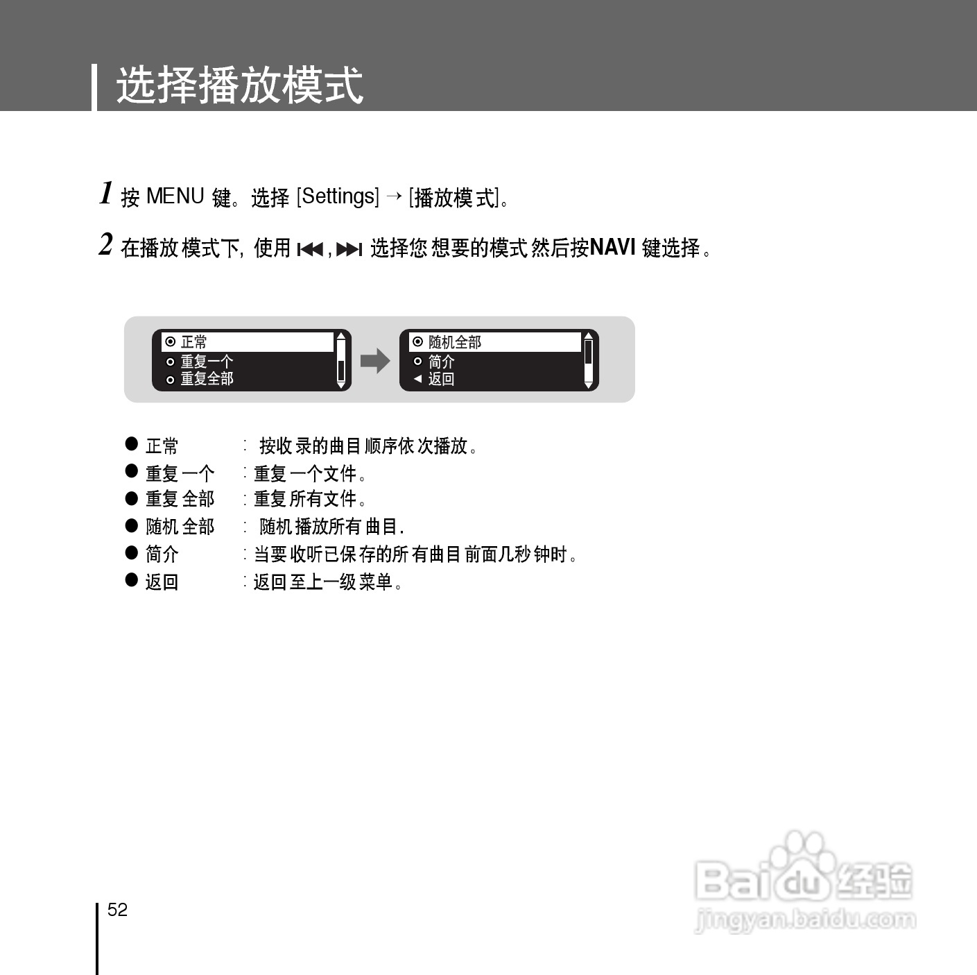 三星YP-T55播放器说明书:[6]-百度经验