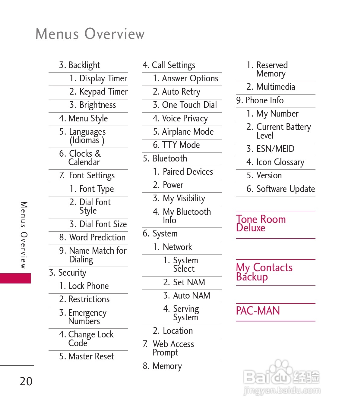 LG UN150 ENVOY手机说明书:[3]-百度经验