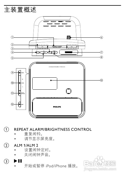 飞利浦DC315/93专用时钟收音机使用说明书-百度经验
