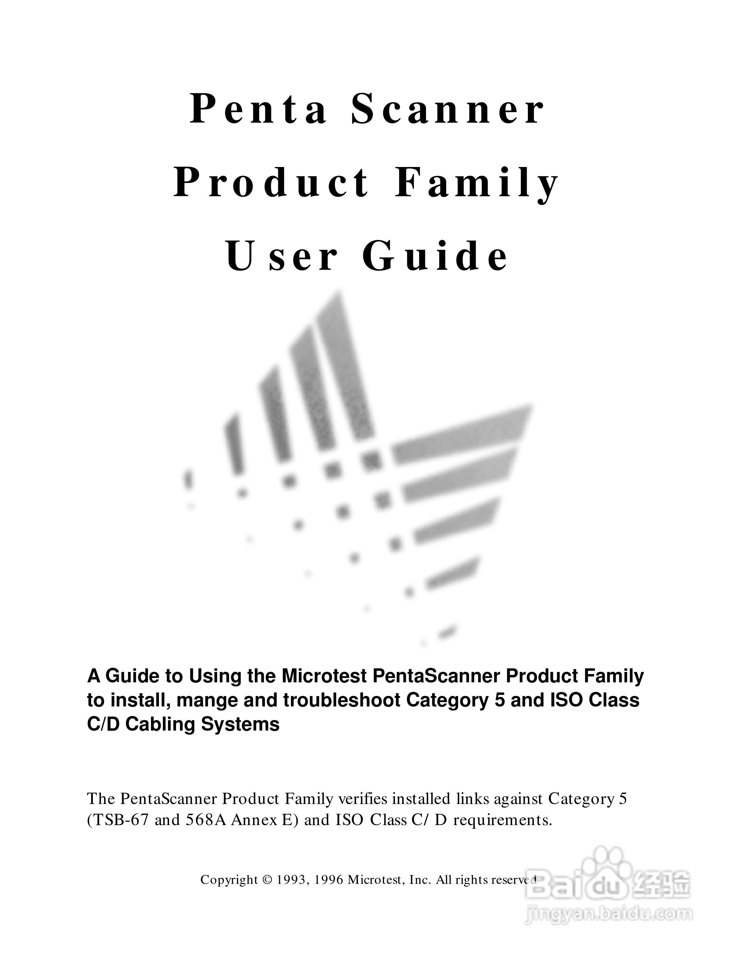 pentascanner 五类线测试仪使用说明书:[1]-百度经验