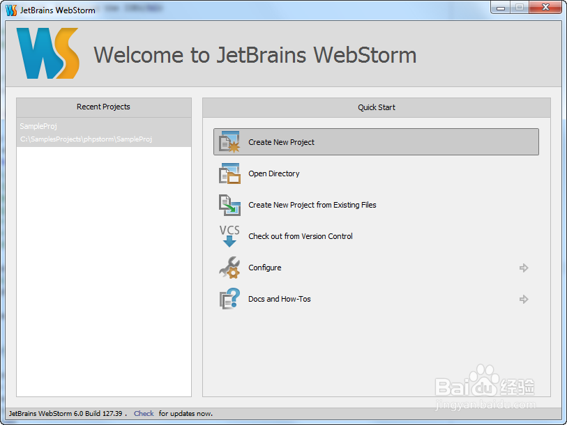 JavaScript开发工具WebStorm用户界面简介-百度经验