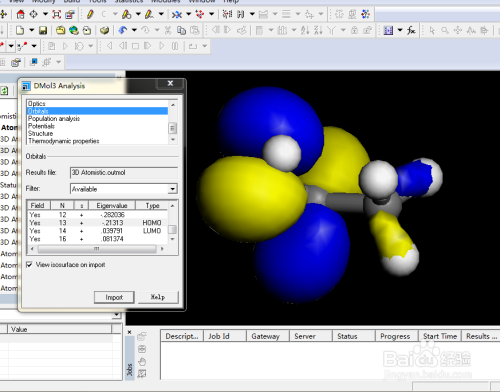 Materials Studio 入门：[17]Dmol3结果（3）-百度经验