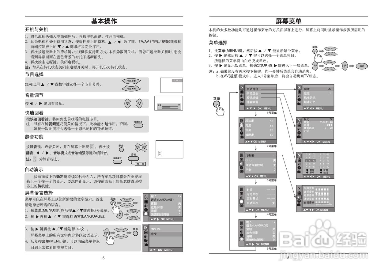 Lg Ct 29q40ve彩电使用说明书 百度经验