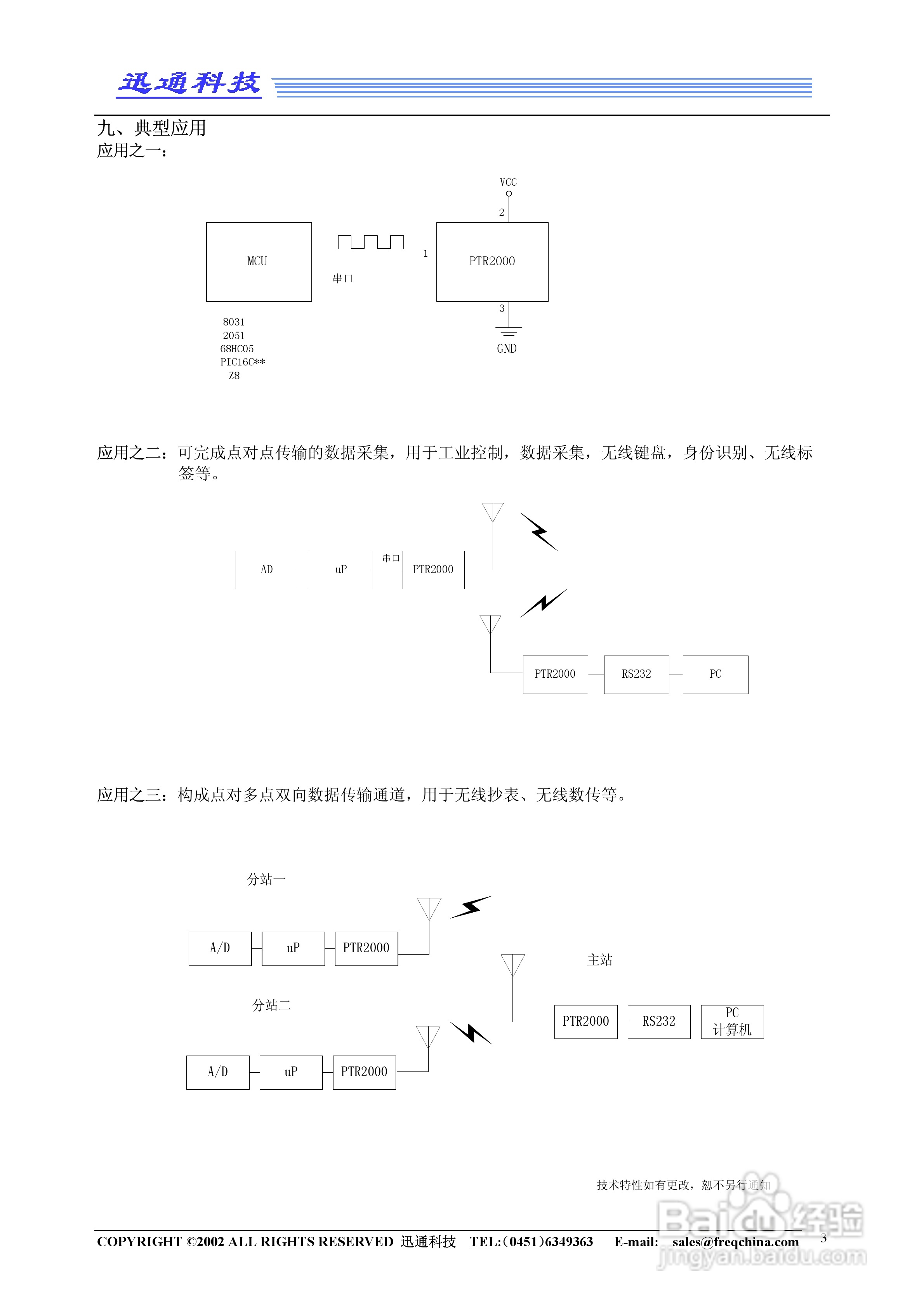 迅通科技PTR2000无线收发数据MODEM说明书-百度经验