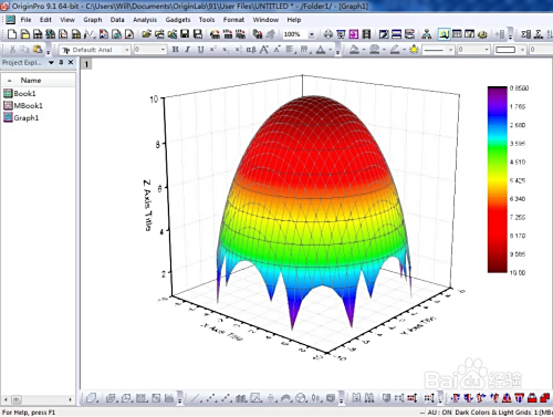 Origin三维图形绘制（3）三维作图基本操作-百度经验