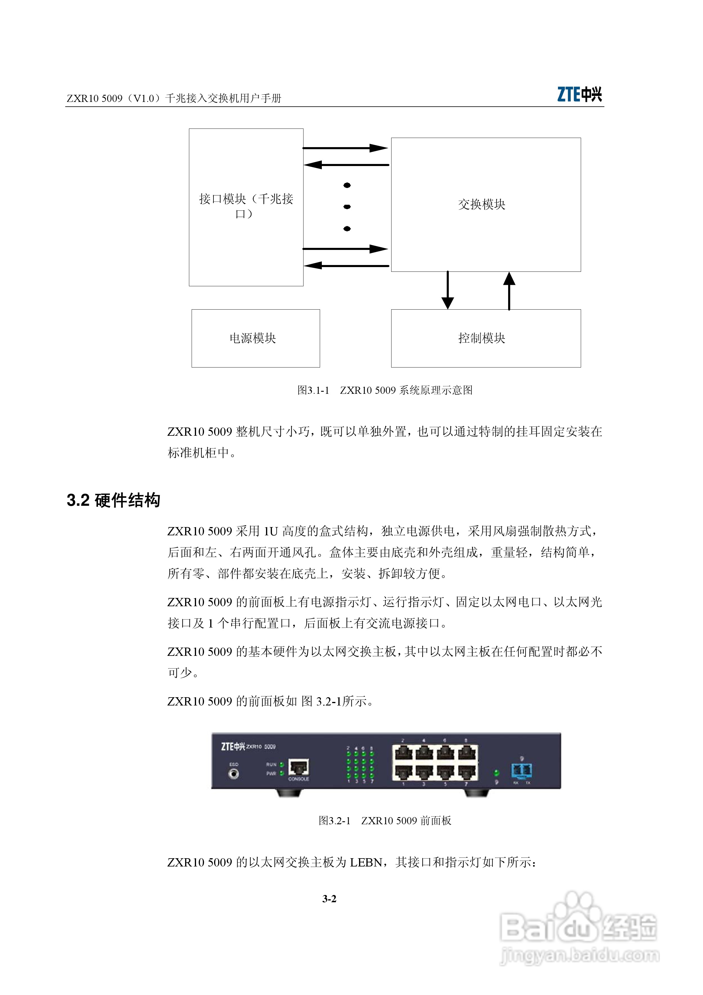 中兴 ZXR10 5009(V10)千兆接入交换机用户手册:[5]-百度经验