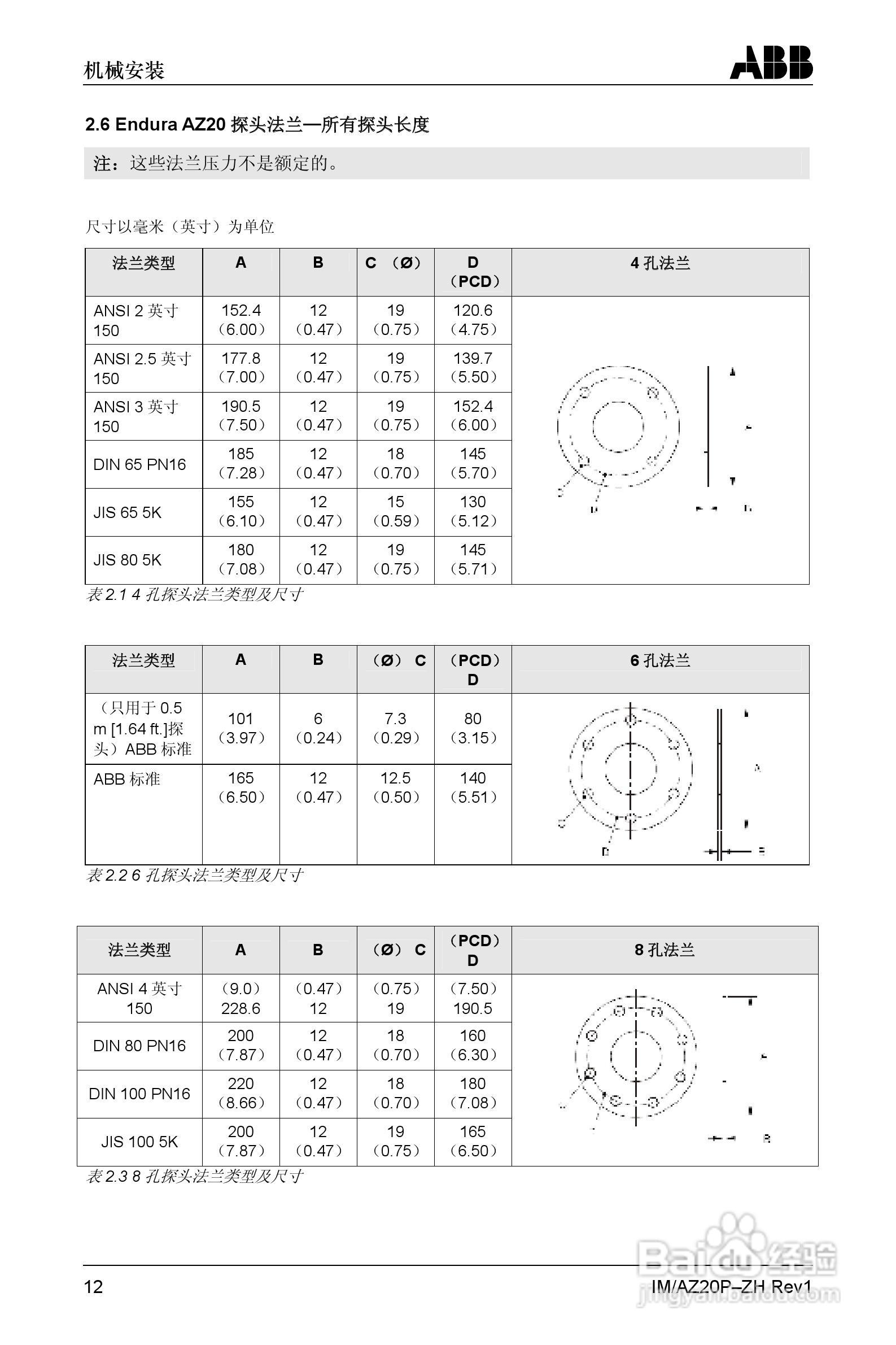 ABB Endura AZ20氧气分析测量仪传感器探头技术手册:[2]-百度经验