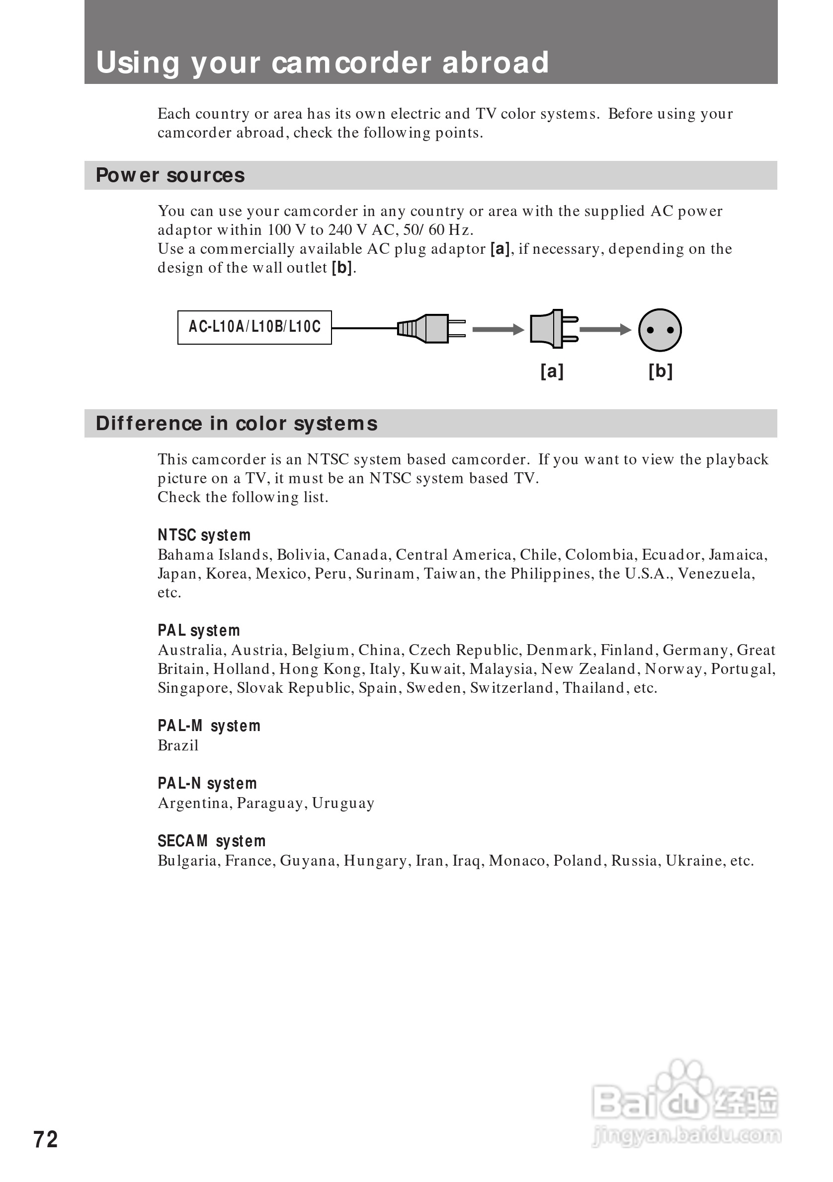 索尼CCD-TRV815模拟摄像机说明书:[8]-百度经验