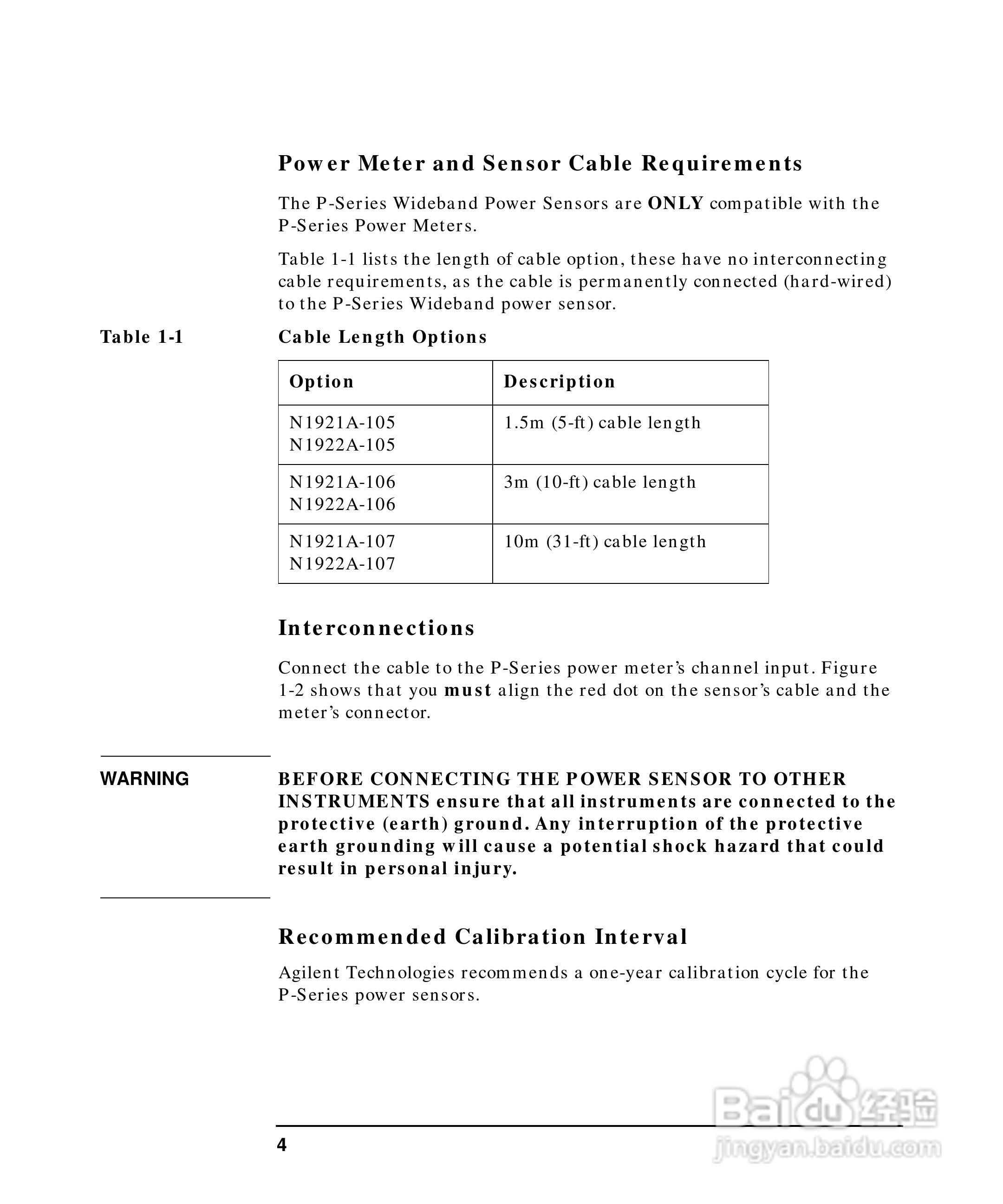N1922A型P系列宽频功率感应器使用手册:[2]-百度经验