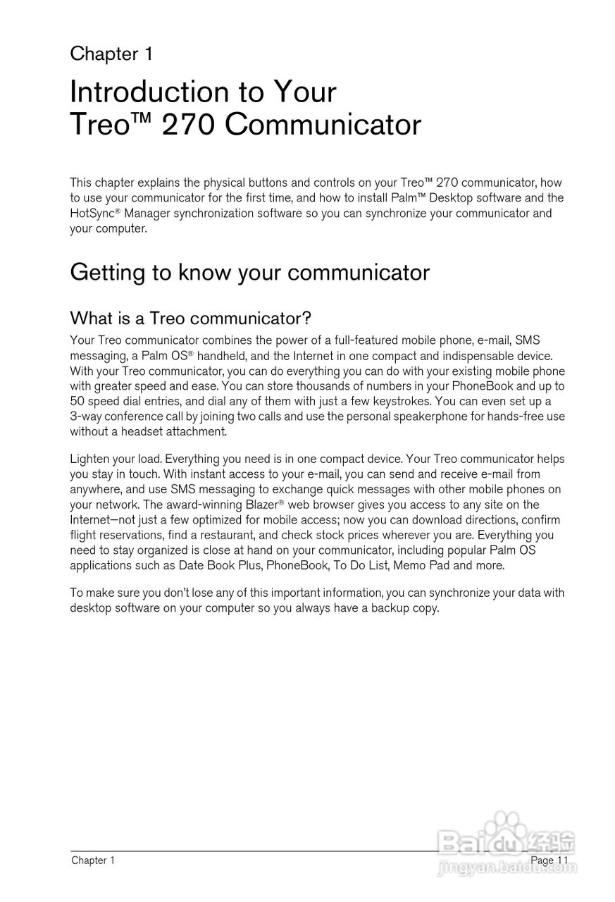 PALM Treo 270 智能电话中文说明书:[2]-百度经验