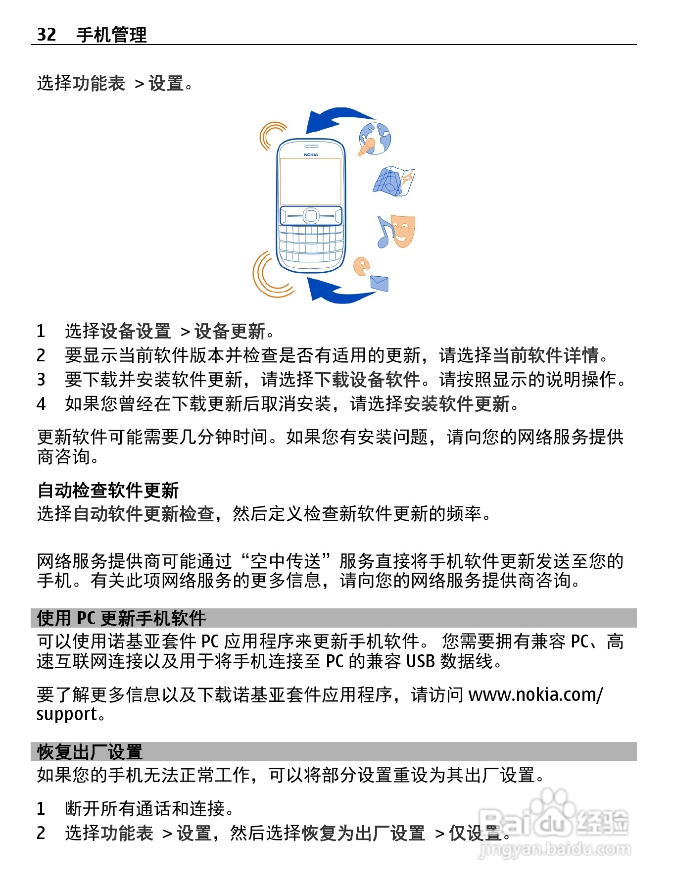 诺基亚Nokia 3020手机使用说明书:[4]-百度经验