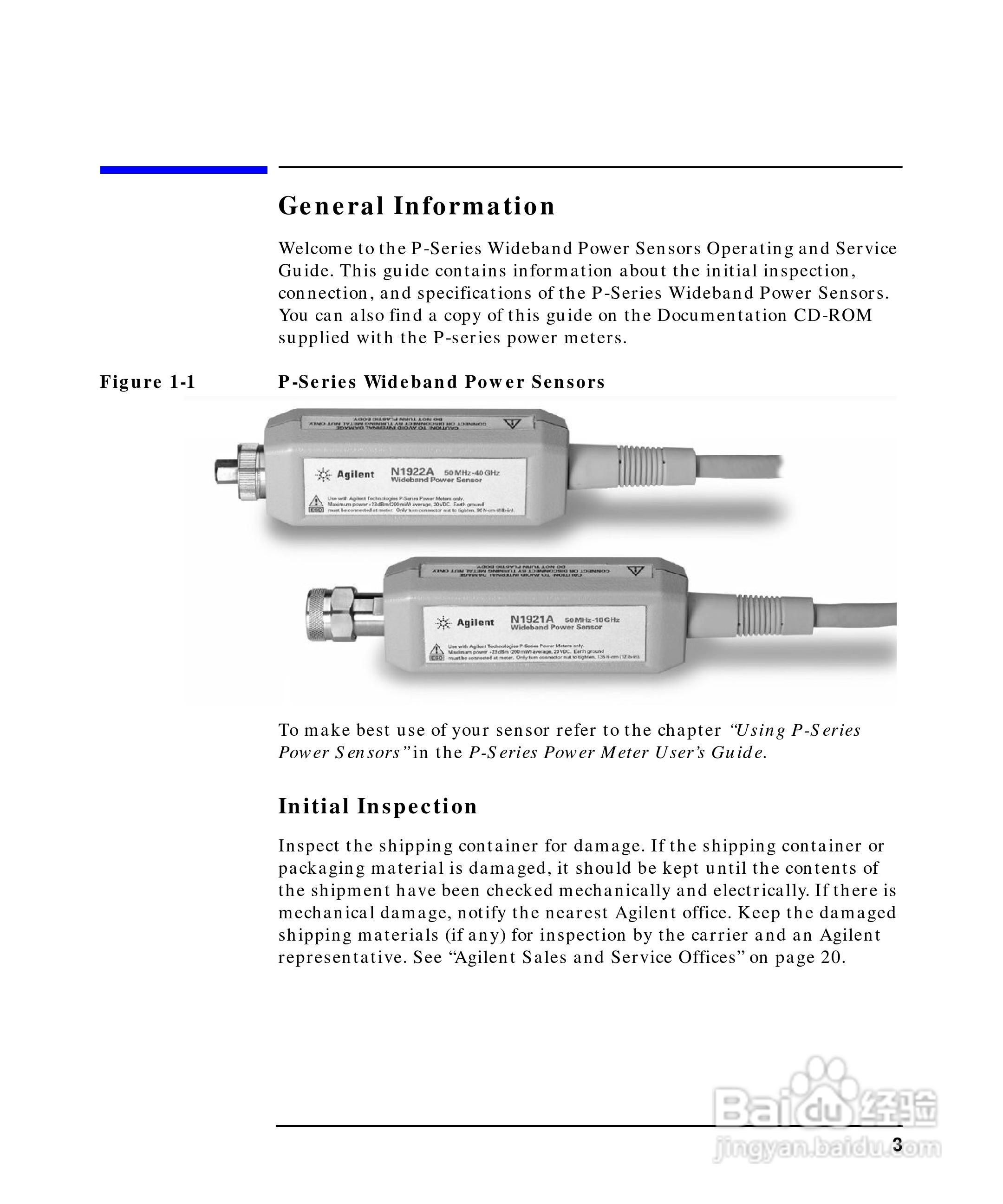 N1922A型P系列宽频功率感应器使用手册:[2]-百度经验