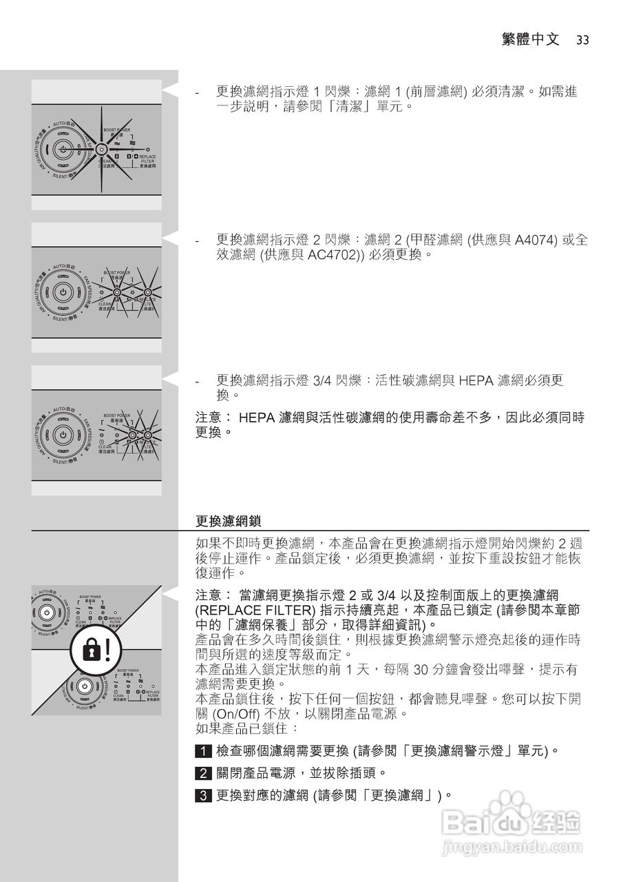 PHILIPS AC4074空气净化器说明书:[4]-百度经验