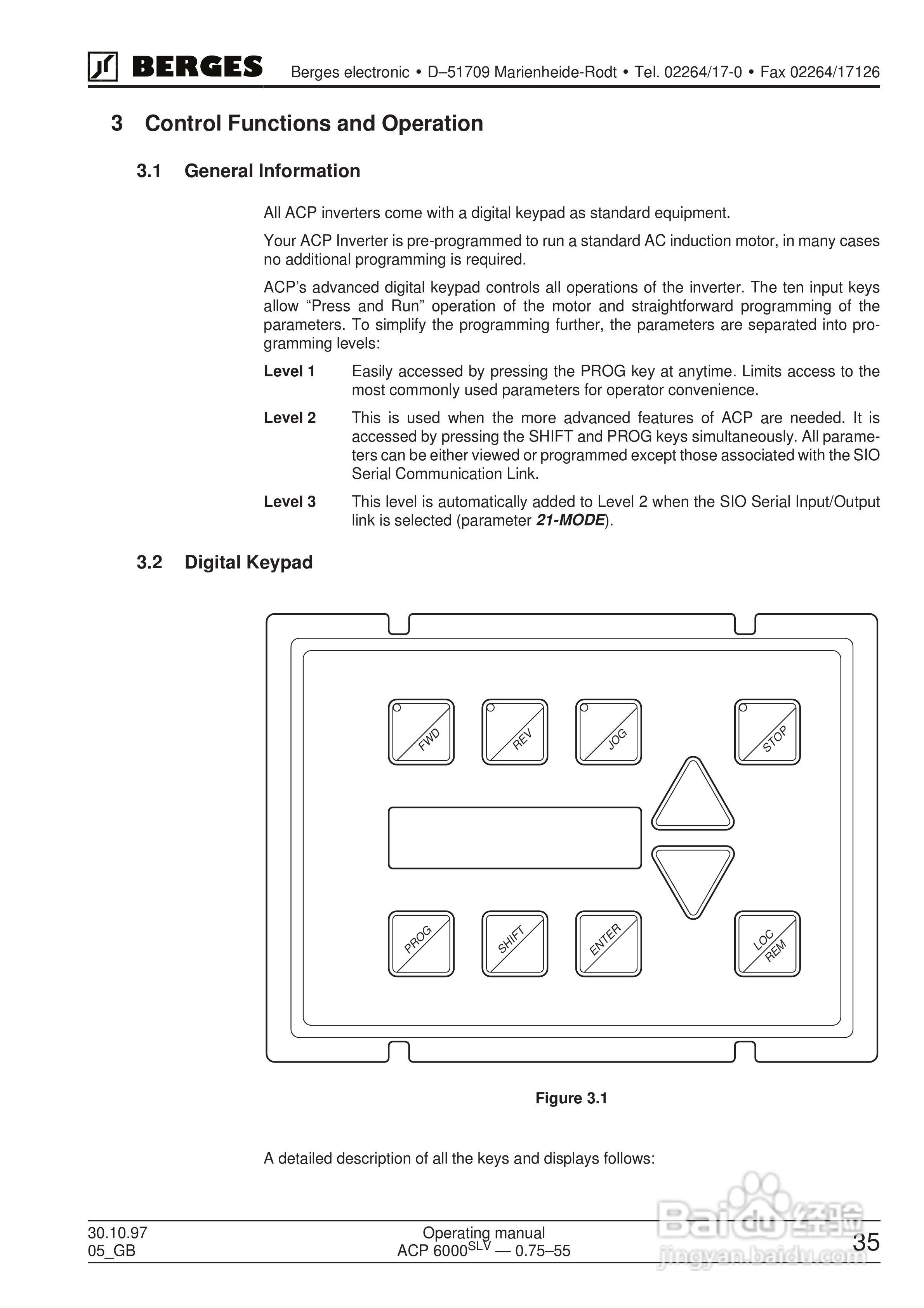 BERGES变频器ACP6000说明书:[5]-百度经验