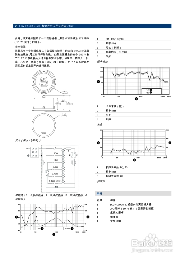 BOSCH LC2-PC30G6-8L会议及公共广播系统30W说明书-百度经验