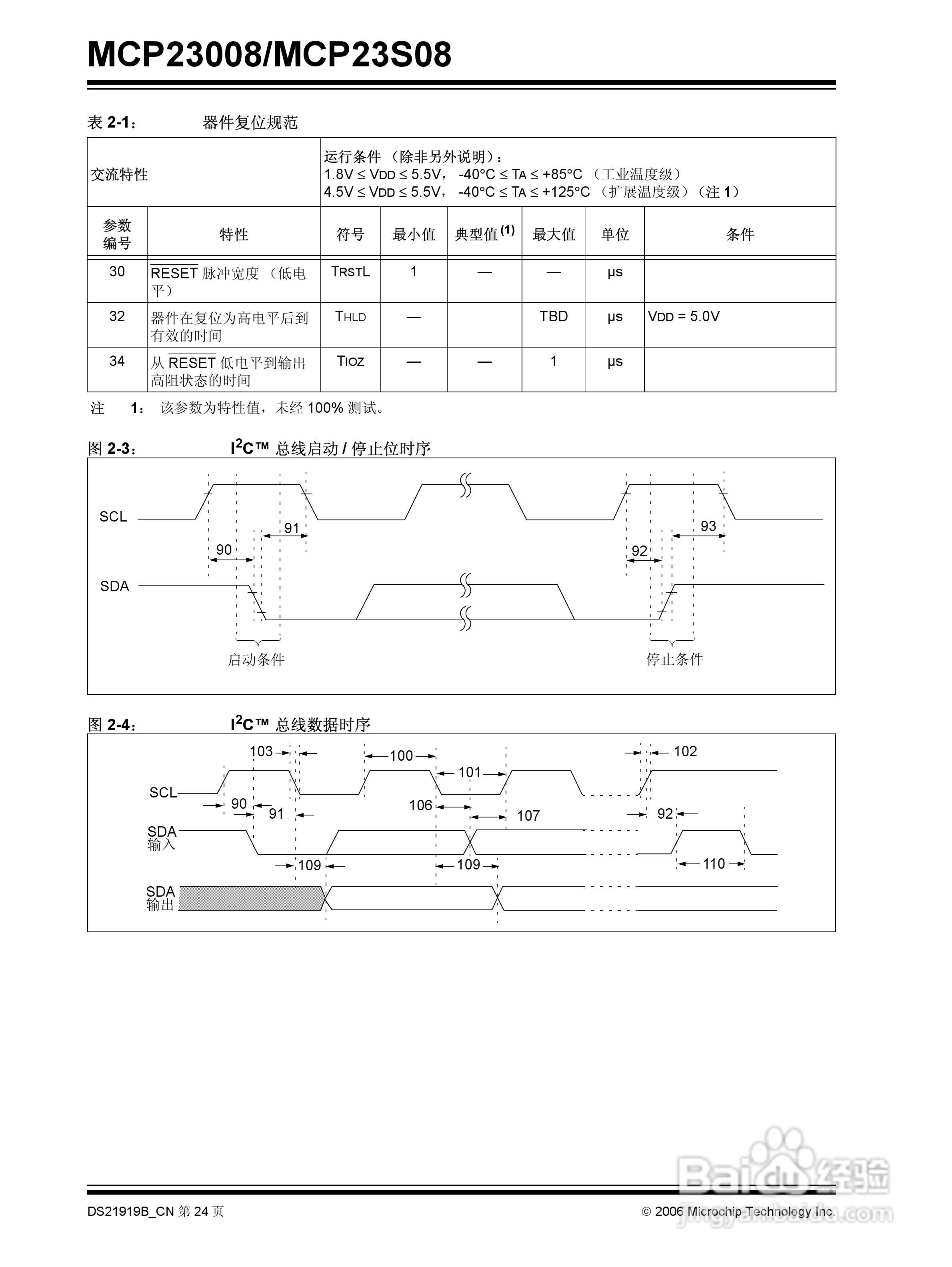 MICROCHIP MCP23008/MCP23S08 8 位I/O扩展器说明书:[3]-百度经验