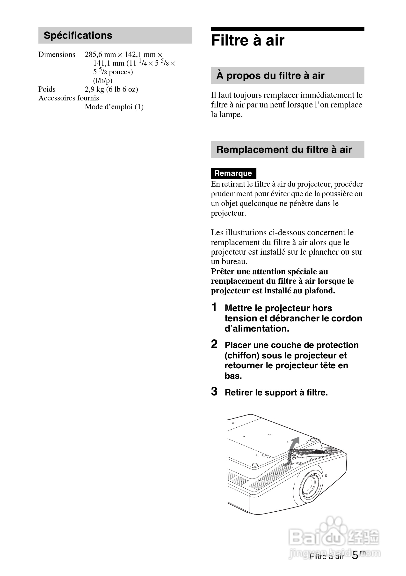SONY LMP-H400投影机说明书:[3]-百度经验