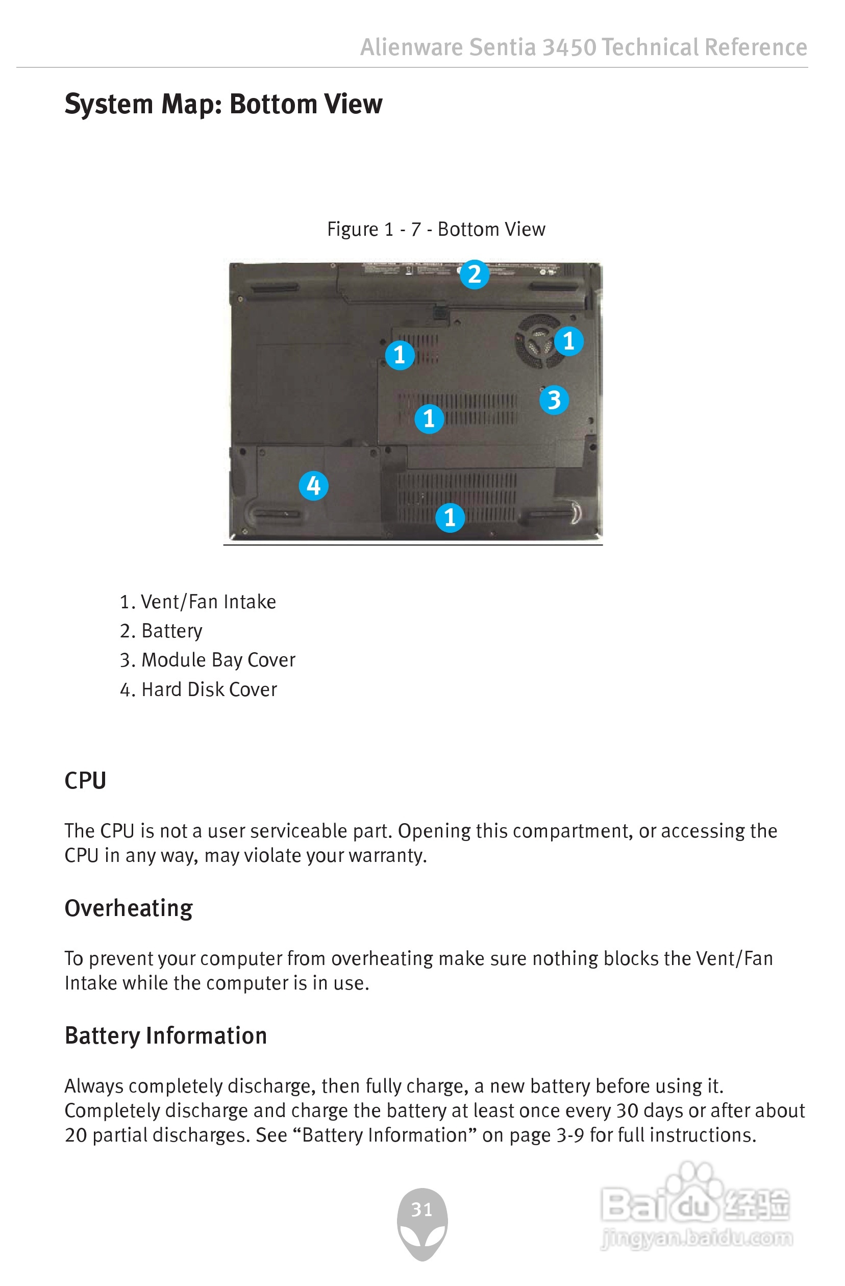 Alienware Sentia m3450笔记本电脑说明书:[4]-百度经验