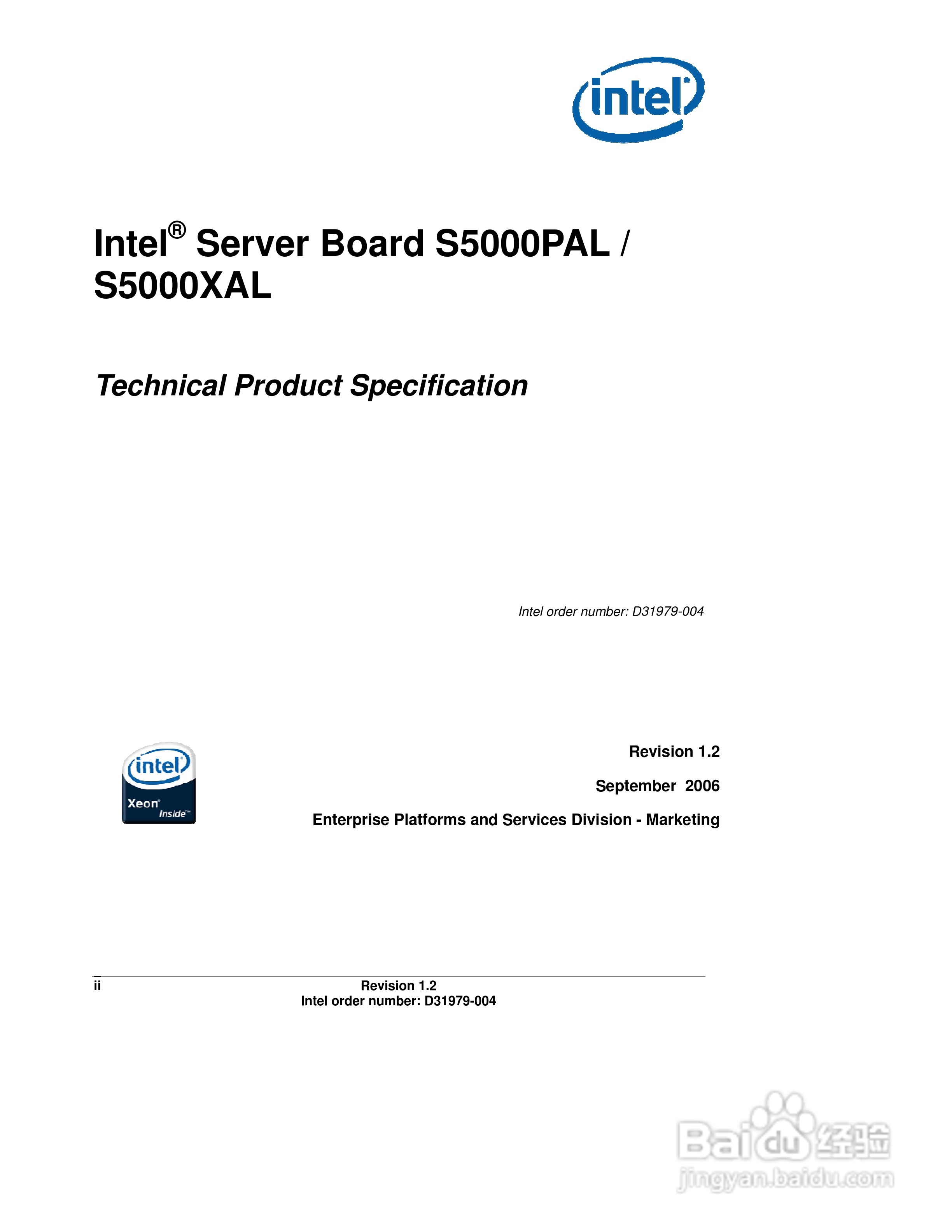Intel Server Board S5000PAL/S5000XAL服务器主板说明:[1]-百度经验