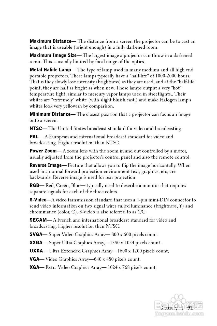 DELL Dell 5100MP Projecto投影机说明书:[10]-百度经验